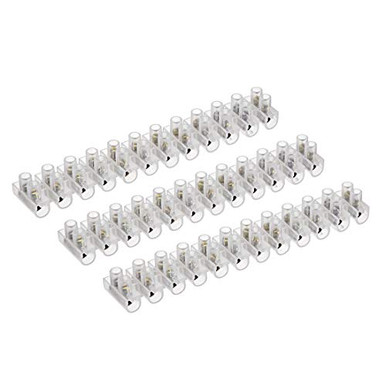 uxcell Terminal Strip Screw Terminal Barrier Block 10A 12 Position Dual ...