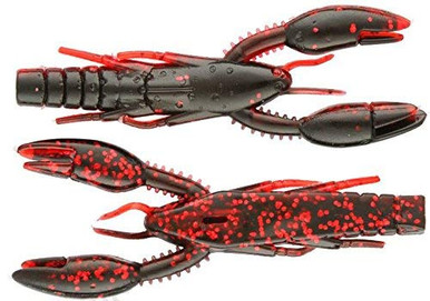 Yamamoto PyschoDad 3.75 inch Soft Plastic Punch Craw Black and Red ...