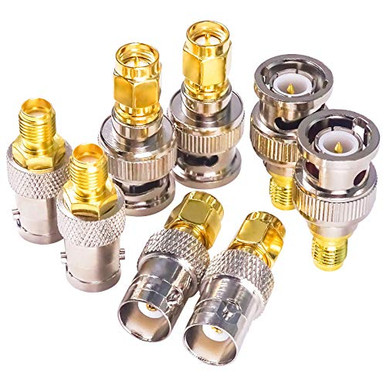 Goupchn SMA to BNC Connectors Kit 8PCS Male Female RF Coax Coaxial Adapter Converter for Ham ...