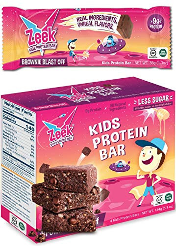 Zeek Kids Protein Bars 30 percent Less Sugar 9g of Protein All Natural ...
