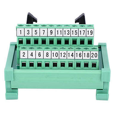 IDC-20P 35mm Terminal Block Connector DIN Rail Mount Interface Power ...