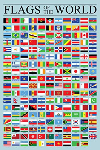 Flags of The World Classroom Reference Chart National Countries Symbol ...