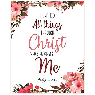 I Can Do All Things Philippians 4 13 Bible Verse Quote Poster Prints ...