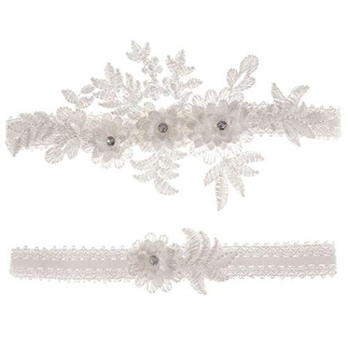 Wedding Garters Set Lace Bridal Garter Stretchy Floral Garter for Bride ...