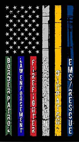 Thin Blue Line Red Line Fire Police Military Dispatch Corrections Flag ...