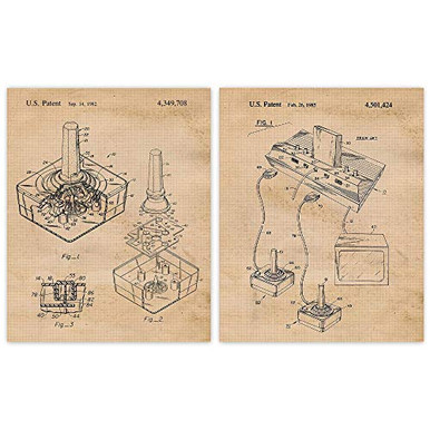 Vintage Atari Video Games Patent Art Poster Prints Set of 2 8x10 ...