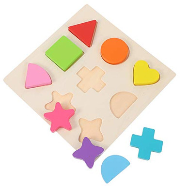NUOBESTY Baby Blocks Shape Sorter Toy Shape Color Recognition Blocks ...
