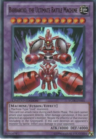 Yu-Gi-Oh! - Barbaroid The Ultimate Battle Machine YG08-EN001 - GX Manga ...