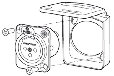 Neutrik SCDX-9-WHITE Sealing Flap for All D-Form Mounting Sockets ...