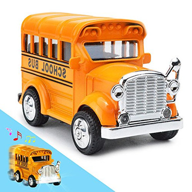 THREE BEARS School Bus Toy Die Cast, Classic Diecast Model Cars, Pull ...