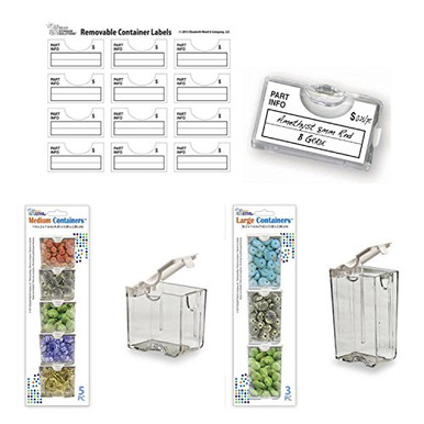 Darice Elizabeth Ward Bead Storage Container Bundle- Includes 3 Large ...