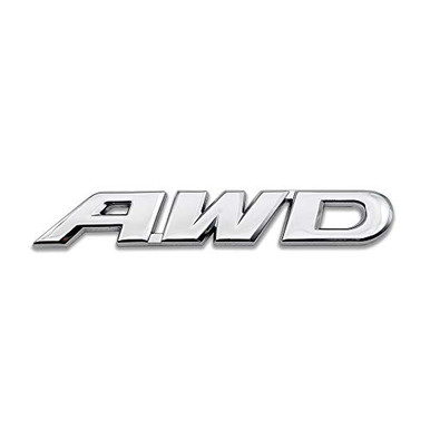 3D Chrome Metal AWD Car Emblem Large All Wheel Drive Logo Badge OFF ...