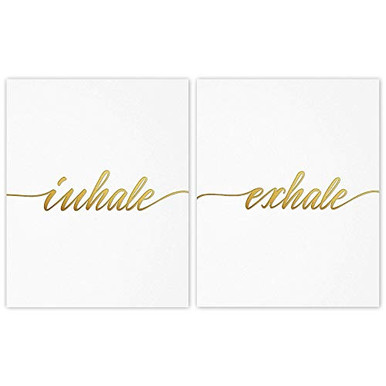 Inhale and Exhale Poster Prints Set of 2 8x10 Unframed Photos Wall Art ...