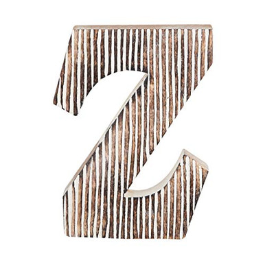 Decorative Wood Letter Z Standing and Hanging Wooden Alphabets Block ...