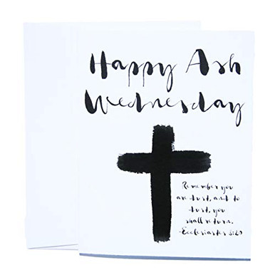 Happy Ash Wednesday Lent Bible Verse Cards 6 PACK - 4.25 x 5.5 with ...