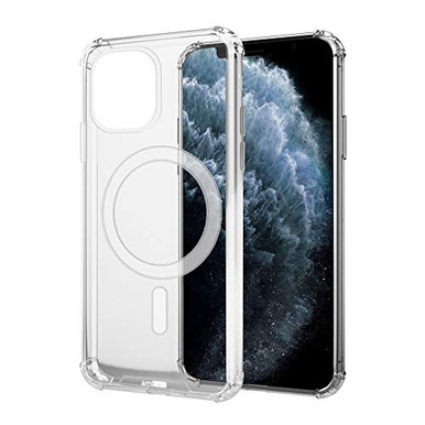 amCase Clear Case with Built-in Magnets Compatible with Mag-Safe iPhone 11 Pro Max 6.5 inch ...