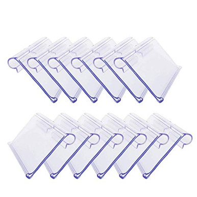 50 Pcs Clear Shelf Label Holders Plastic Label Holder Price Tag Holder ...