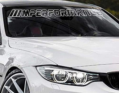 BMW M Performance outline new Windshield banner vinyl decals stickers ...