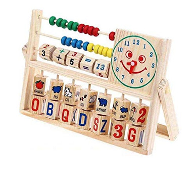 Versatile Wooden Kids Math Learning Toy Children Calculation Stand ...