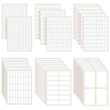 1723 Pieces Matte White Labels Sticker Removable Rectangular Labels ...