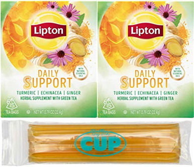 Lipton Daily Support Herbal with Green Tea Pack of 2 with By The Cup ...