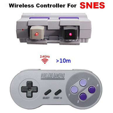 Wireless SNES Controller,2.4GHz Wireless Controller for Super NES ...