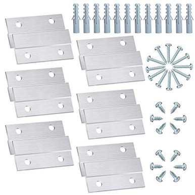 Supkiir French Cleat Hanger 2 inch Aluminum Z Clips Interlocking Wall ...