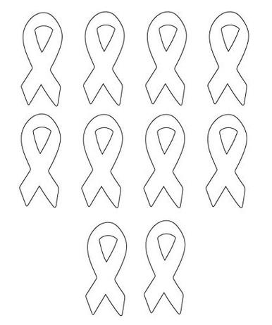 10 Awareness Ribbon Iron On Decals Support Ribbons Vinyl Decals Heat ...