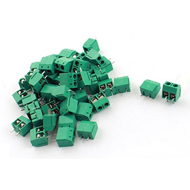 uxcell 50Pcs 300V 15A 2Way PCB Board Screw Terminal Block Connector 5mm ...