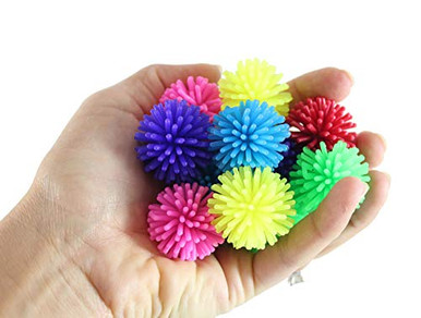 48 Soft Mini Spike Hedge Balls - Spiky Wooly Porcupine Balls - Sensory ...