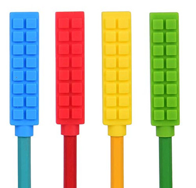 MIRACLE BLACK Chewy Block Sensory Chew Pencil Toppers Chewable ...