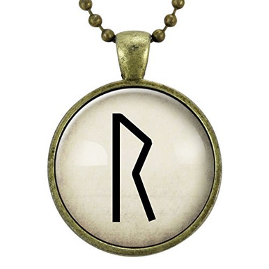 Raido Rune Necklace Viking Jewelry Travel Rune Icelandic Symbol Pendant ...