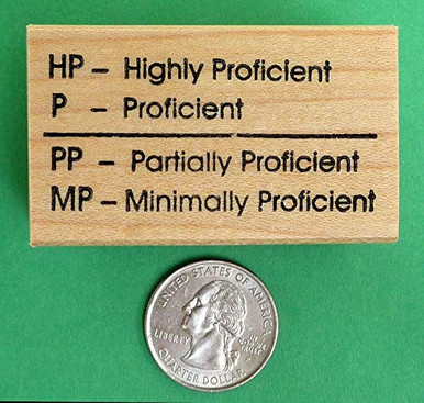 HP Proficiency Rubric Teacher s Wood Mounted Rubber Stamp - Rubber ...