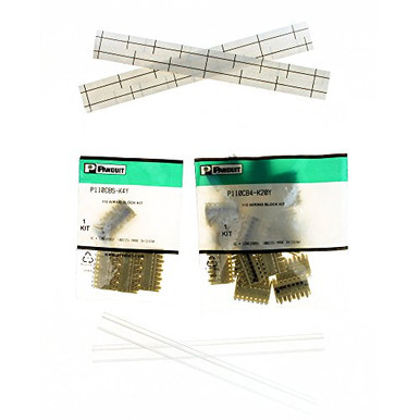 Panduit P110KCB4AY PAN-NET 110 Type Mounting Block Connector Kit C110 ...