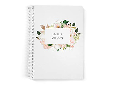 Personalized Blush Notebook Spiral Lined or Unlined Spiral Softcover ...