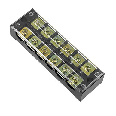 uxcell Dual Rows 6 Positions 600V 45A Cable Barrier Block Terminal ...