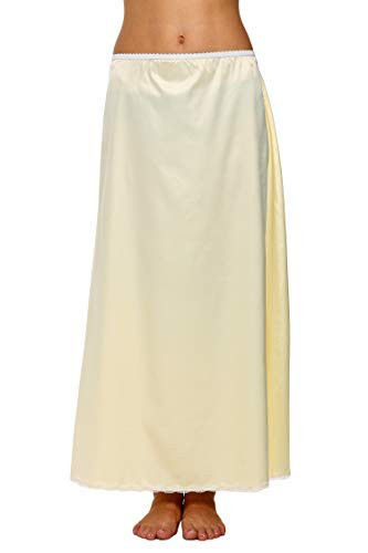 Avidlove Satin Culotte Slips for Women Long Half Slip Lace Underskirt ...