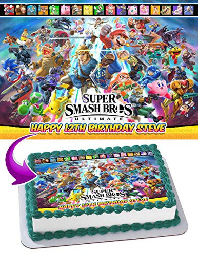 Super Smash Bros. Ultimate 2018 Edible Image Cake Topper Party ...