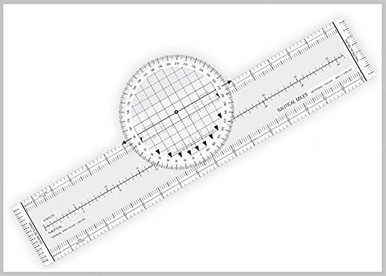 Rigid Lexan Plastic made Nautical-statute Conversion Scale for Flight Pilots with Pilot Flight ...