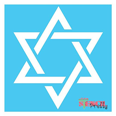 Star of David Stencil - Jewish Hebrew Shield of Magen DIY Template Best ...