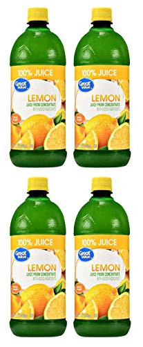 32 Fl oz Great Value Lemon Juice 100 percent Lemon Juice Concentrated ...