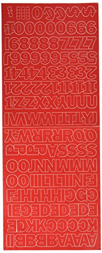Duro Decal Permanent Adhesive Vinyl Letters & Numbers: 1" Gothic Red ...