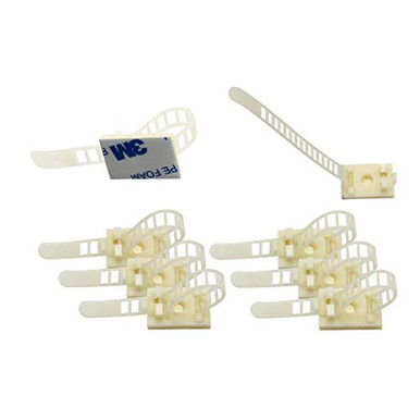 Eiito (White 20-Pack) Wire Clips Cable Clamps Adjustable 3M Self ...