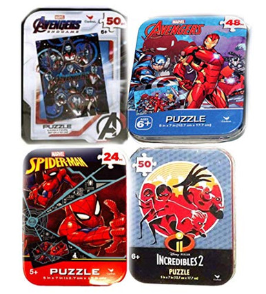 Mini Puzzles Set of 4 Avengers Infinity War - Endgame Spiderman ...