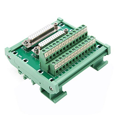 Terminal Block Board DB25-M6 Double Female Head DIN Rail Mount Interface Mo
