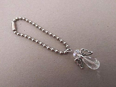Keychain Key Chain Crystal Glass Angel Ball Chain Key Ring Guardian ...
