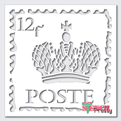 French Poste Stamp Design Stencil - DIY Vintage Furniture and Wall Art ...