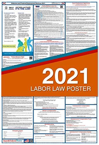 2021 Alabama Labor Law Posters Laminated All-in-One State and Federal ...