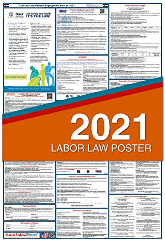 2021 Colorado Labor Law Posters Laminated All-in-One State and Federal ...
