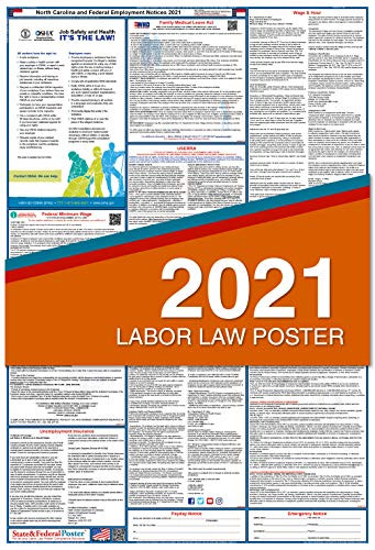 2021 North Carolina Labor Law Posters Laminated All-in-One State and ...